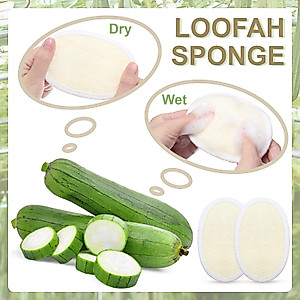 50 Pieces Exfoliating Loofah Pad Body Scrubber Bath Shower Loofah Sponge Pad Natural Exfoliating Scrubber Luffa Brush Close to Skin for Men Women Shower Bath and Spa