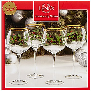 Lenox Holiday 4-Piece Wine Glass Set, 16 fl.oz.