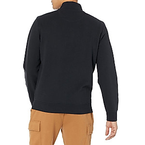 Amazon Essentials Men's Lightweight French Terry Quarter-Zip Mock Neck Sweatshirt, Black, XX-Large