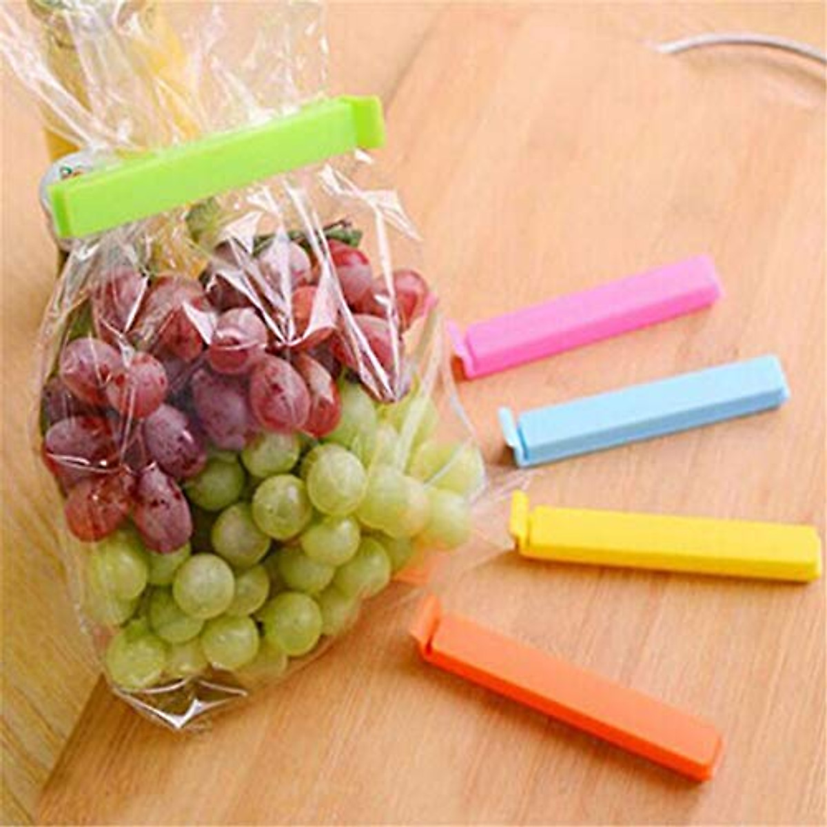 Meoliny 6 Pcs Food Bag Clip Kitchen Storage Snack Organization Clip Sealing Clamp Home Supplies