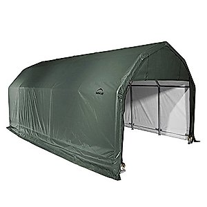ShelterLogic 12x28x11 Barn Shelter, Green Cover