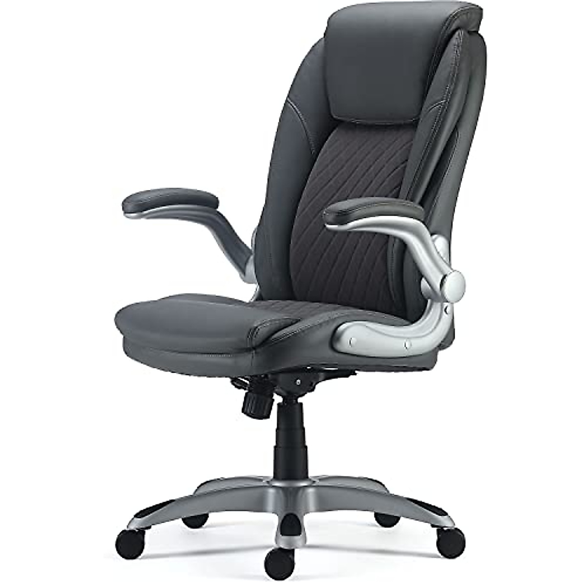STAPLES Sorina Bonded Leather Chair, Grey, 2/Pack (58263Vs)