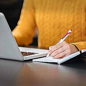 Pentel GlideWrite Ballpoint Pen with TechniFlo Ink, (1.0mm) Medium Line, Black, 6 count (BX910-D)