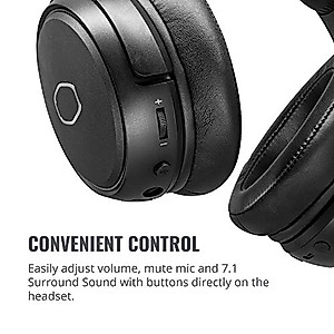Cooler Master MH670 Gaming Headset with 2.4GHz Wireless, Virtual 7.1 Surround Sound, Durable Aluminum Frame, Detachable Omni-Directional Boom Mic, PC/Console/Mobile Connectivity (MH-670)
