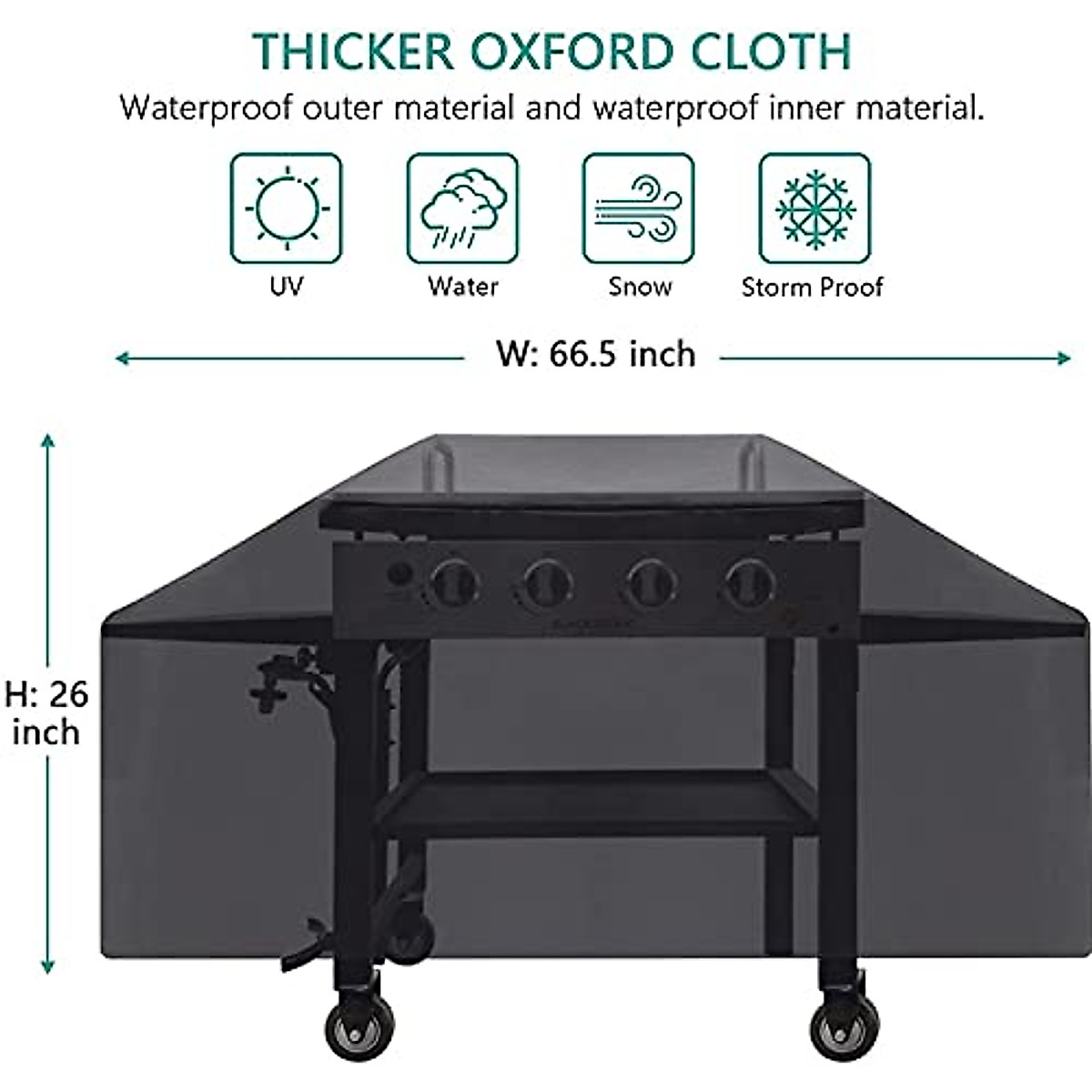 36 inch Griddle Cover for Blackstone for Blackstone Griddle, 600D Heavy Duty Waterproof Anti-UV Grill Cover for Blackstone 36" Griddle and Other(36 Inch Griddle Cover)