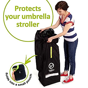 VolkGo Gate Check Bag for Single Umbrella Strollers, Durable and Lightweight, Water-Resistant, for Safe & Secure Stroller, Easy Carrying, Includes Stretch Pouch