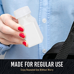 Norcalway 8pcs 2oz Shot Bottles with Caps - Ginger Shot Lids, Wellness Juice, Freezer Safe, Leak Proof, Food Grade Bottles