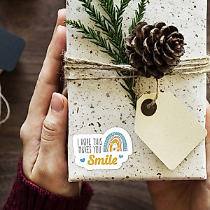 muminglong 1.5 Inch I Hope This Makes You Smile Sticker, Rainbow Sticker, Thank You Sticker, Small Shop Sticker, Small Business, Handmade Sticker, Packaging Sticker, 500 PCS