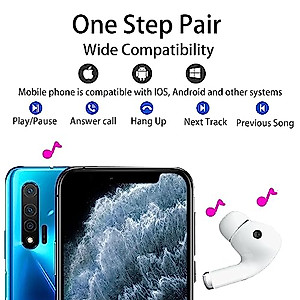 Xyxxmfxl True Wireless Earbuds Bluetooth 5.3 Mic Noise Cancelling IPX7 Waterproof Hi-Fi Stereo Sound Long Battery Auto Pairing for iPhone Android