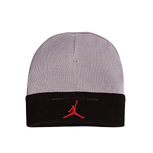 Nike Jordan Infant Baby Hat and Booties Set (Black(LJ0102-K41)/Red, 0-6 Months)