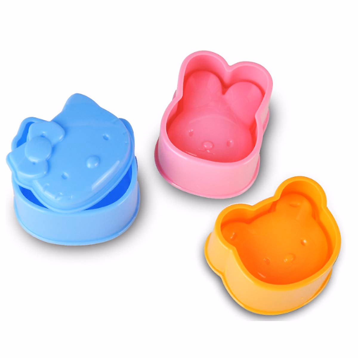 Halloluck 3 Pack DIY Sushi Rice Decorating Mold Picnic Kitchen Animal Mold Rice Mold Shaper Bento Accessories