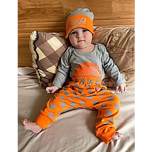 COSLAND Baby basketball Outfit Infant Boys Cotton Pant Sets, Gray, Newborn