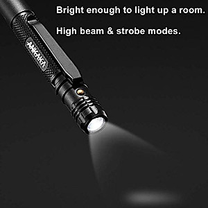 The Most Loaded 6-in-1 Tactical Pen: Solves Other Brands' Weaknesses,Self Defense Tip + Flashlight + Ballpoint + Bottle Opener + Screw Driver + Hexagonal Wrench, 5 Ink Refills + 6 Batteries + Gift Box