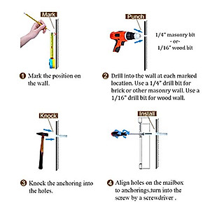 Locking Mailbox Wall Mounted Vertical– Jssmst mailboxes with Key Lock Large Capacity, 14.3 x 4.1 x 11.8 Inch, Black, SM-HPB911BN