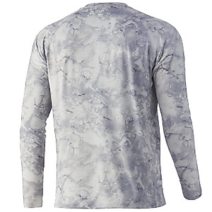 HUK mens Pursuit Camo Vented Long Sleeve Shirt|+30 UPF Fishing Shirt, Mossy Oak Drift, Large US