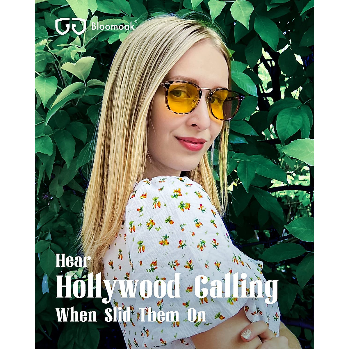 Bloomoak Night Driving Polarized Glasses for Boomer,Trendy Retro Fashion Glasses, Anti Glare for LED Headlights/Halogens/Starbursts(leopard/yellow)