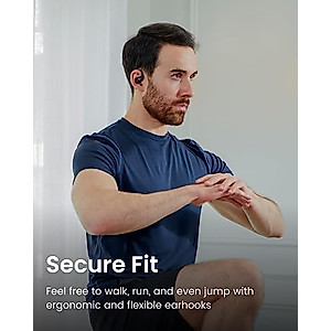 SHOKZ OpenFit - Open-Ear True Wireless Bluetooth Headphones with Microphone, Earbuds with Earhooks, Sweat Resistant, Fast Charging, 28HRS Playtime, Compatible with iPhone & Android