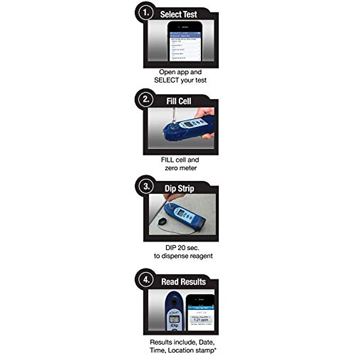 Industrial Test Systems Exact® iDip® Photometer 486101-SB-K Smart Brew Starter Kit with Meter, Blue