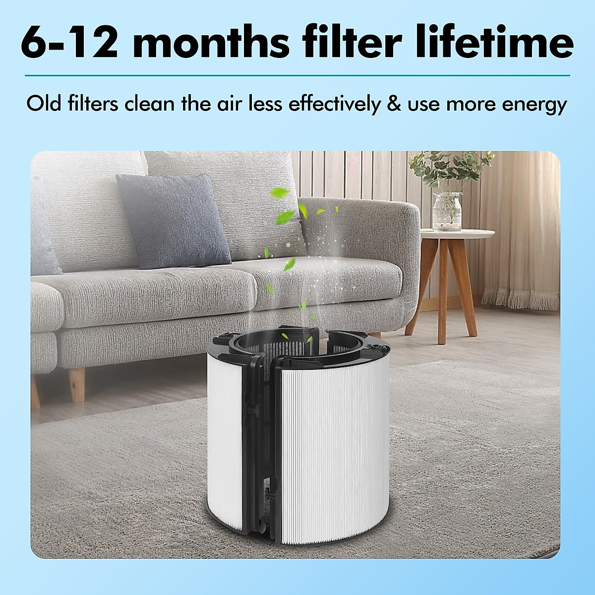 2-IN-1 Filter Replacement for Dyson PH01 HP07 HP10 TP07 TP10 TP09 HP09 HP06 TP06 Air Purifier 360 Combi Glass Pure Cool Hot Humidify Fan, 2-IN-1 Activated Carbon Filter and H13 True Hepa Filter