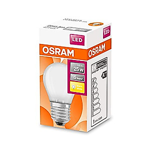 OSRAM LED lamp/Base: E27 / Warm White / 2700 K / 2.50 W/Replacement for 25 W Incandescent Bulb/Frosted/LED Retrofit Classic P [Energy Efficiency Class A++] / Pack of 10