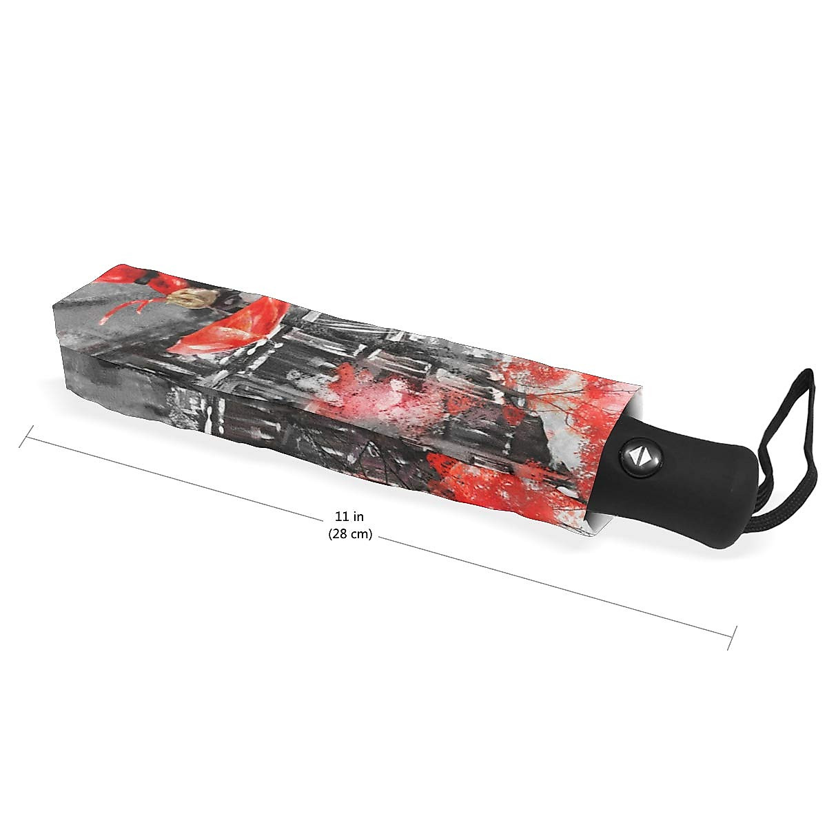 Wamika Oil Painting Eiffel Tower Auto Umbrella Open Close France Paris Umbrella Windproof Lightweight Travel Compact Parasol Umbrellas Sun & Rain