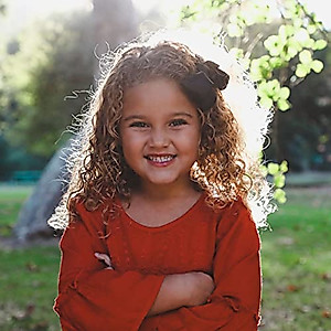 WillingTee 40colors 4.5" Hair Bows for Girls Grosgrain Ribbon Big Hair Bows Alligator Clips Hair Accessories for Baby Girls Infants Toddlers Teens Kids Children 40 Colors