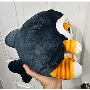 8.1'' Shark Cat Funny Cute Stuffed Animal Doll ，Shark Cat Plush Toy