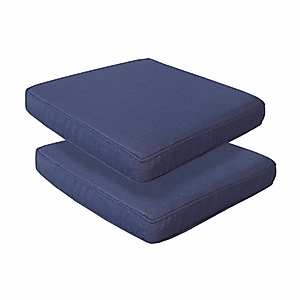 Sunshine Outdoor Patio Cushion Quarry Midnight Outdoor Chair Cushion 20x20 inches with Zipper, Suitable for Patio Furniture and Most Home Depot Furniture 2-Pack