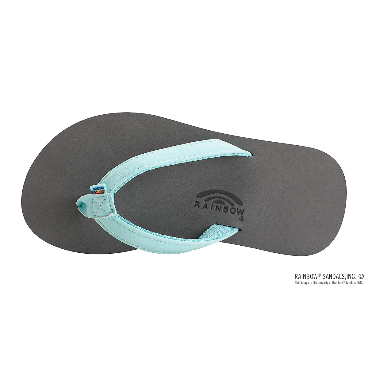 Rainbow Sandals Kid's Grombow's Soft Top Rubber w/Neoprene Narrow Aqua Narrow Strap, Grey, Kid's 13-01 B(M) US