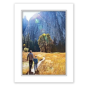 8x10 Mat for 6x8 Photo - Precut White on White Double Mat Picture Matboard for Frames Measuring 8 x 10 Inches - Bevel Cut Matte to Display Art Measuring 6 x 8 Inches - Acid Free ONE MAT