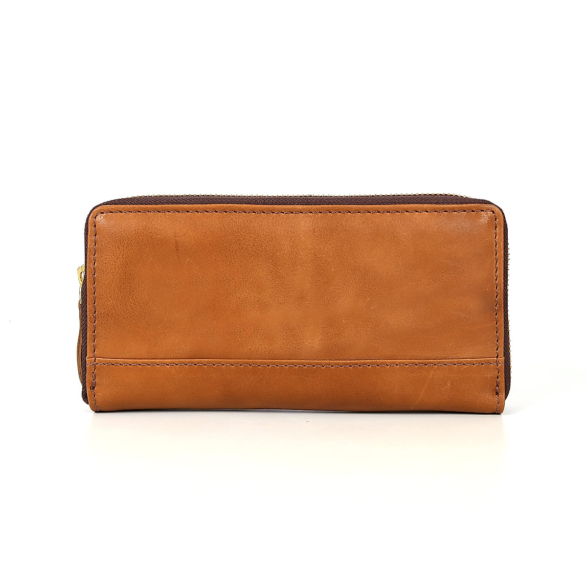 Women's RFID Blocking Large Capacity Leather Wallet Zip Around Phone Clutch Large Travel Purse Wristlet (Seaweed)