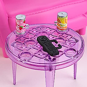Barbie Indoor Furniture Playset, Living Room Includes Kitten, Furniture and Accessories for Movie and Game Night