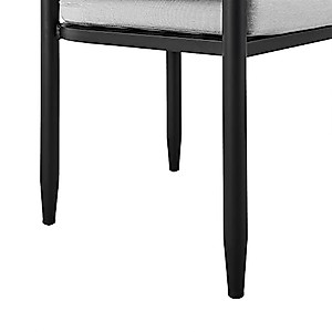 Armen Living Felicia Modern Outdoor Patio Dining Chair, Standard, Black