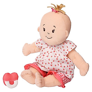 Manhattan Toy Baby Stella Peach with Light Brown Hair Soft First Baby Doll for Ages 1 Year and Up, 15"