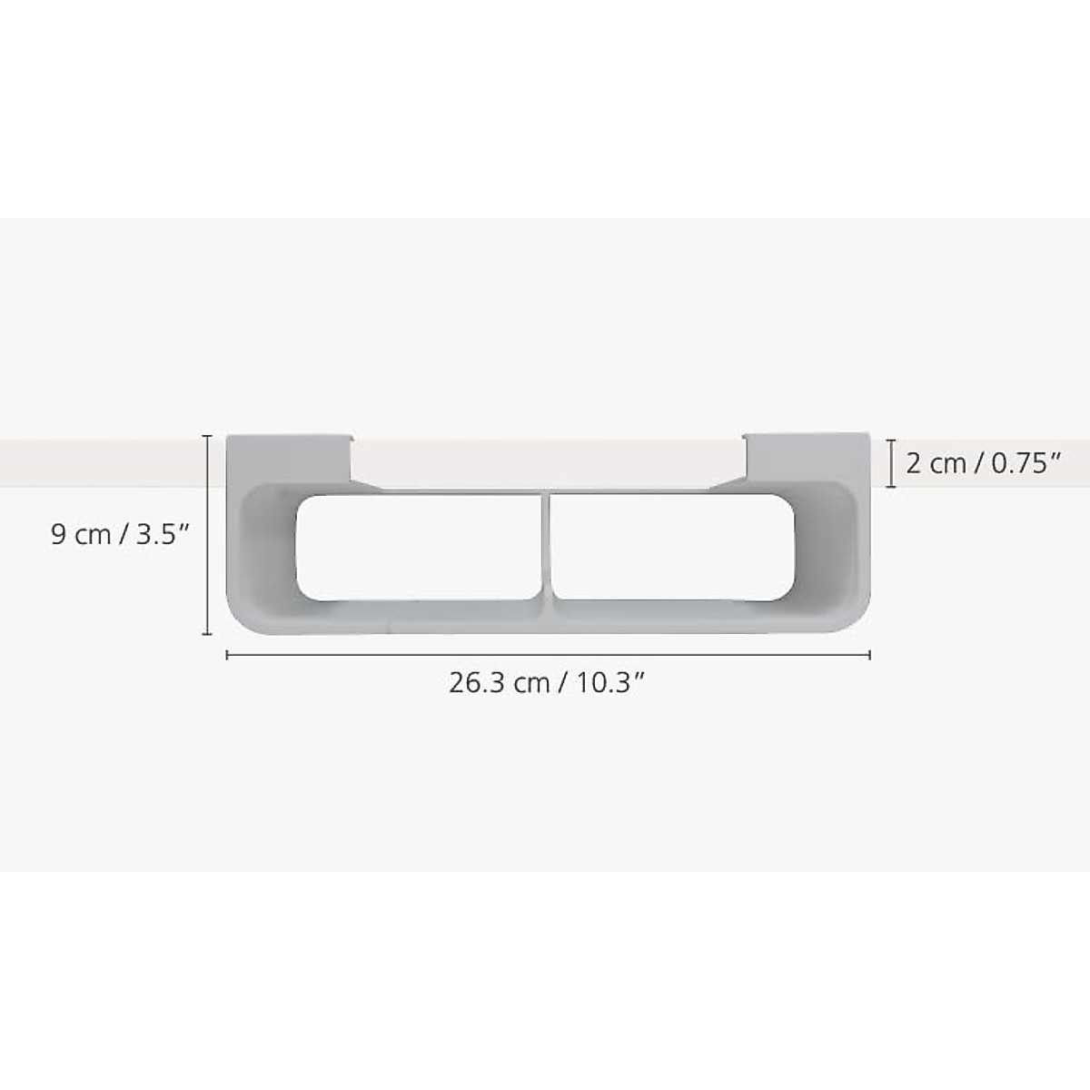 Joseph Joseph 85177 CupboardStore Plastic Wrap, Foil and Bag Cabinet Organizer - Gray