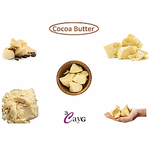 3CayG Pure and Natural Cocoa Butter from Ghana (5LBS)