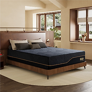 Dyonery California King 14 Inch Hybrid Memory Foam Mattress, Cooling Fabric Cover, Made in USA, CertiPUR-US Certified, Copper-Gel AeroFusion Memory Foam, Individually Pocketed Springs, 72”x84”