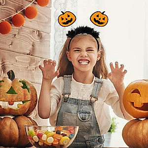 DINESIL 8 Pack Halloween Headbands, Halloween Head Boppers with Ghost Pumpkin Spider Skull Spider Web Witch Hat Headbands for Kids Halloween Costume Cosplay Decoration Party Favors Supplies