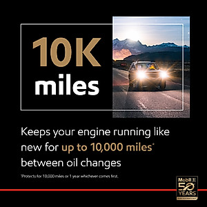 Mobil 1 Advanced Fuel Economy Full Synthetic Motor Oil 0W-20, 5 Quart