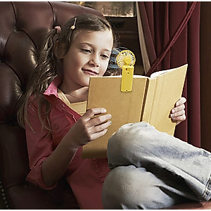 Nezylaf Handheld Fan Clip on Phone Laptop, Mini Fan Powerful Small Personal Portable Fan 1 Speeds USB Rechargeable Fan for Girls Woman Outdoor Travel (Yellow)…