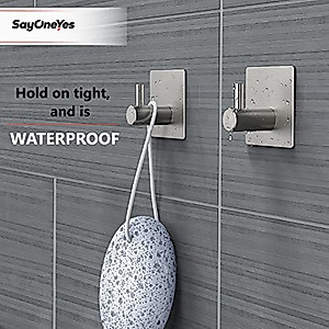 Sayoneyes 5 Pieces Brushed Nickel Bathroom Hardware Set - Includes 16 Inch Towel Bar, Toilet Paper Holder, 3 Towel Hooks – SUS304 Stainless Steel Bathroom Accessory Set Wall Mounted