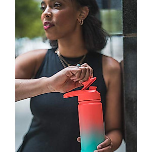 Simple Modern Chug Sports Lid - Fits All Summit and Hydro Flask Wide Mouth Water Bottle Sizes - Leak Proof Handle Cap for 10, 12, 14, 16, 18, 20, 22, 24, 32, 40, 64 & 84 oz Blush