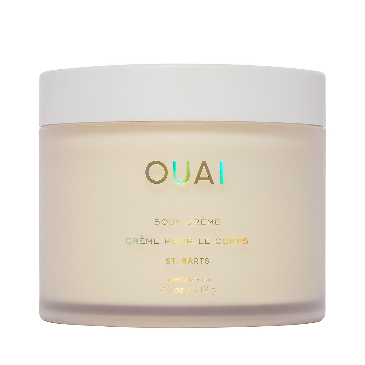 OUAI Body Cream, St. Barts - Hydrating Whipped Body Cream with Cupuaçu Butter, Coconut Oil and Squalane - Softens Skin and Delivers Healthy-Looking Glow - Sulfate-Free Skin Care - 7.5 Oz