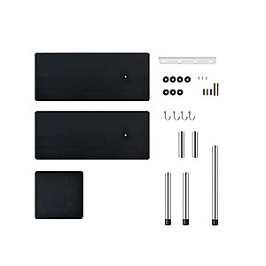 Venloup Upgraded 3 Tier Corner Shelf, Adjustable Bamboo Storage Spice Rack with Hooks, Freestanding Space Saving Counter Display Shelf for Kitchen, Office and Bedroom Adjustable (Black)