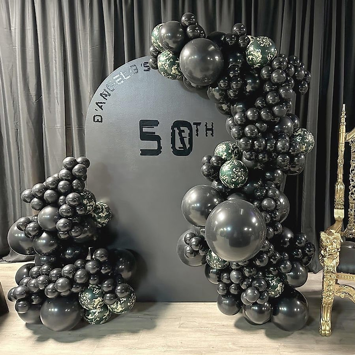 Pearl Black Balloons 12 Inch, 60 PCS Pearl Black Balloons, Black Latex Balloons, Biodegradable Balloons as Birthday Party Decorations, Helium Thicker Party Balloon for Graduation Retirement Supplies