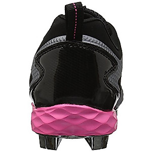 Rawlings Girl's Capture Baseball Shoe, Black/Pink, 3.0 M US Little Kid