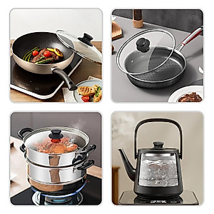 Quacc 3pcs Pot Lid Knobs Universal Replacement Pan Lid Cover Knob for Kinds Kitchen Cookware Pot Lids (Black)