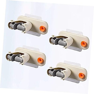 CRILSTYLEO 4pcs Mop Broom Holder Broom Wall Mount Wall Mounted Clothes Hanger Punch Garage Broom Holder Wall Mounted Shelves for Wall Mount Clothes Mounted Mop Holder Cleaning Tools