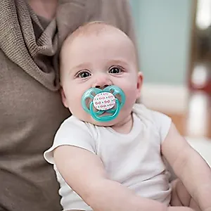 Dr. Brown's Advantage Symmetrical Pacifier with Air Flow, Pink Glow-in-the-Dark, 4-Pack, 6-18m