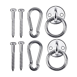 Cyfie Super Strong Hammock Hanging Hook Kit Load 800 lbs, Stainless Steel Heavy Duty Swing Hangers for Hammock, Swing Chair, Punching Bag for Indoor & Outdoor Relaxation (0186 Hammock Hook Kit)